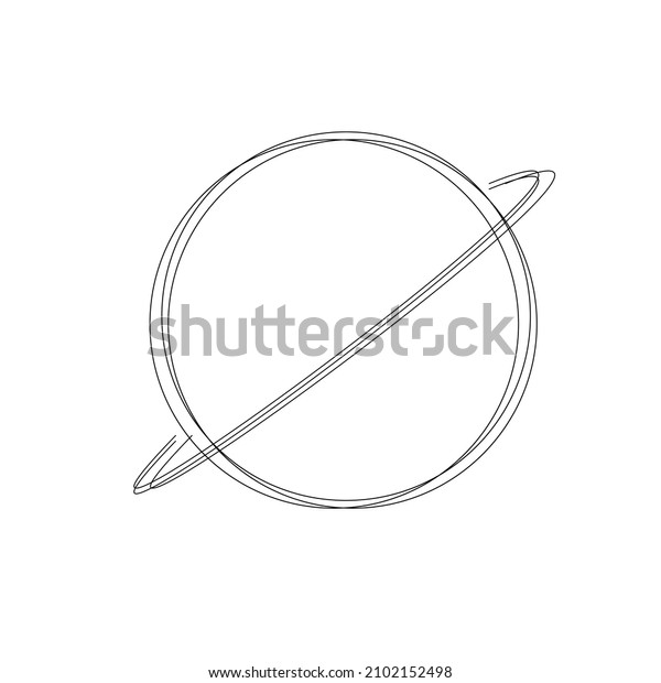 Jupiter Planet Line Drawing Vector Illustration Stock Vector (Royalty ...