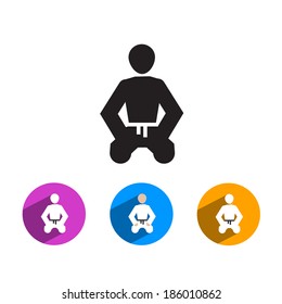 Karate Sitting Photos, Images and Pictures