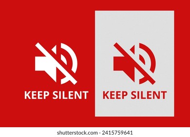 Set Prohibition Signs Keep Silence Signs Stock Vector (Royalty Free ...