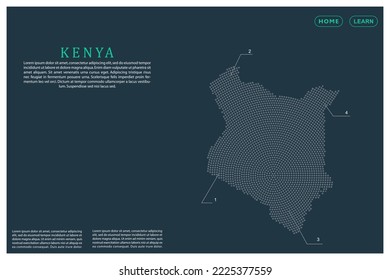 Kenya Map World Map Vector Template Stock Vector (Royalty Free ...