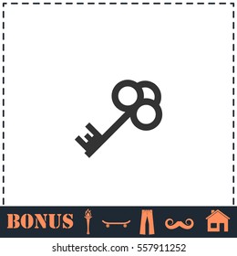 Key Icon Flat Simple Vector Symbol Stock Vector (Royalty Free ...