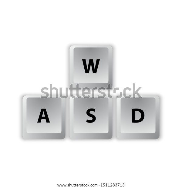 Keyboard Buttons Wasd Keys Game Control Stock Vector (Royalty Free ...