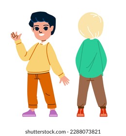 Kid Boy Front Back Vector Child Stock Vector (Royalty Free) 2288073821 ...