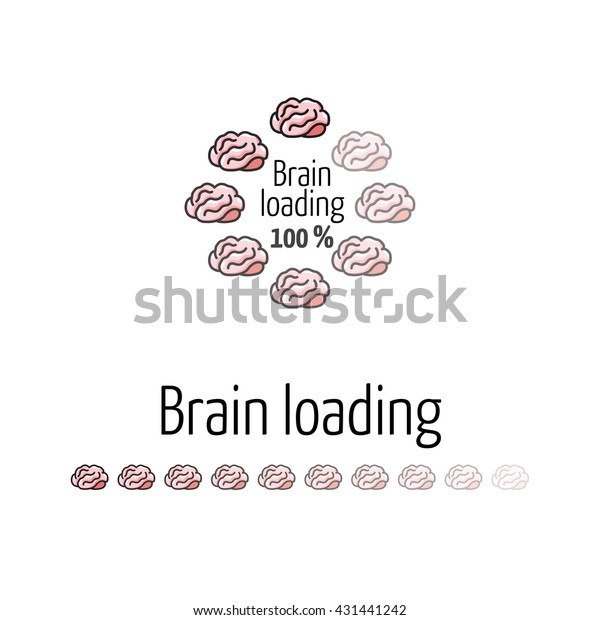 Knowledge Loading Brain Stock Vector (Royalty Free) 431441242 | Shutterstock