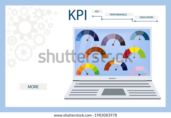 Kpi Dashboard Key Performance Indicator Indicator Stock Vector (Royalty ...