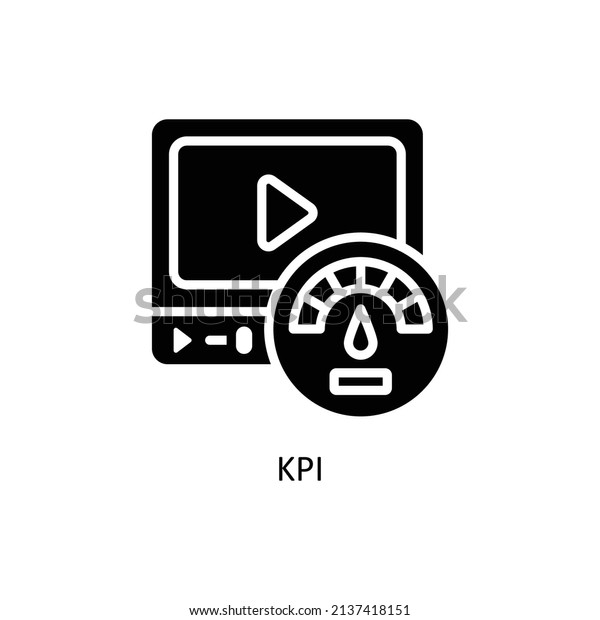 Kpi Vector Solid Icons Your Digital Stock Vector (Royalty Free ...