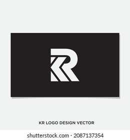 Kr Initial Logo Design Vector Stock Vector (Royalty Free) 2087137354 ...