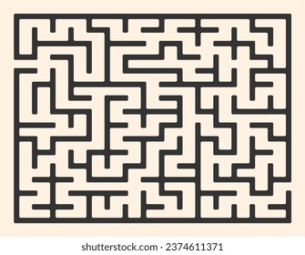 Labyrinth Vector Graphics Easytosolve Labyrinth Maze Stock Vector (Royalty Free) 2374611371 ...