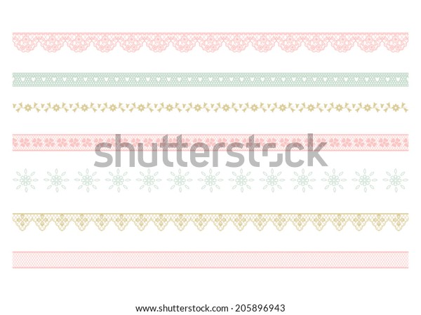 Lace Border Pattern Design Illustrator Stock Vector (Royalty Free ...