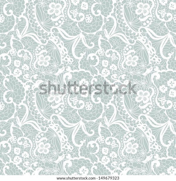 Lace Seamless Pattern Flowers Lace Seamless Stock Vector (Royalty Free ...