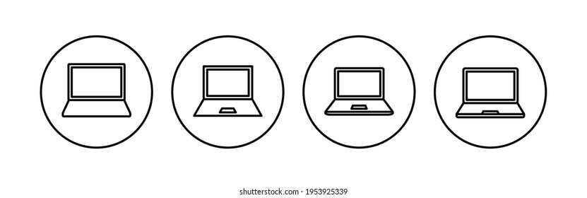 Monitor Pc Icon Computer Screen Logo Stock Vector (Royalty Free ...