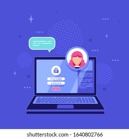 Laptop Login Password Form Page On Stock Vector (Royalty Free) 1640802766 | Shutterstock
