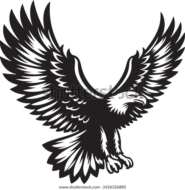 Large Wild Bird Eagle Vector Illustration Stock Vector (Royalty Free ...