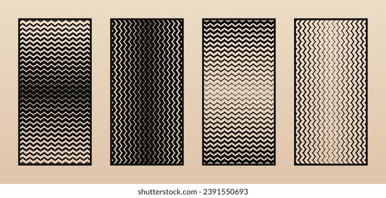 Laser Cut Panel Set Vector Abstract Stock Vector (Royalty Free ...