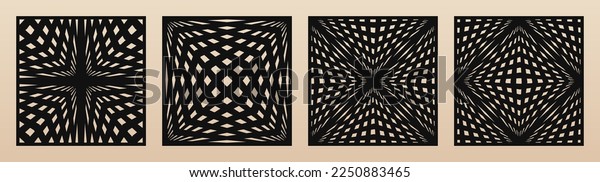 Laser Cut Patterns Vector Collection Square Stock Vector (Royalty Free ...