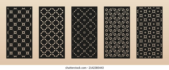 Laser Cut Patterns Vector Set Floral Stock Vector (Royalty Free ...