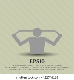 Lat Pull Down Exercise Icon Vector Stock Vector (Royalty Free ...