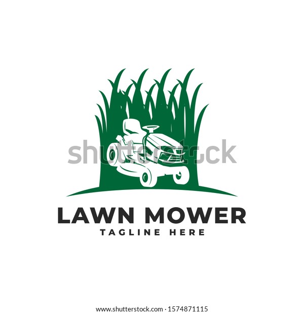 Lawn Mower Logo Vector Icon Illustration Stock Vector (Royalty Free ...