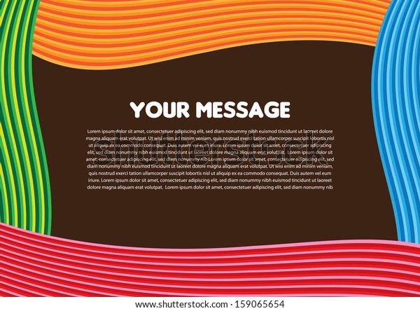 Layout Border Smooth Lines Background Four Stock Vector (Royalty Free ...