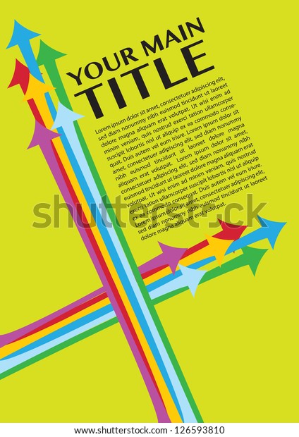 Layout Design Border Different Colors Arrows Stock Vector (Royalty Free ...