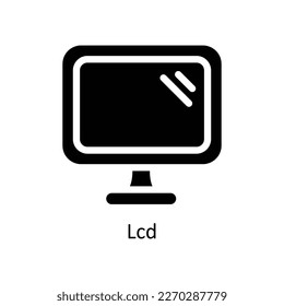 Lcd Vector Solid Icons Simple Stock Stock Vector (Royalty Free ...