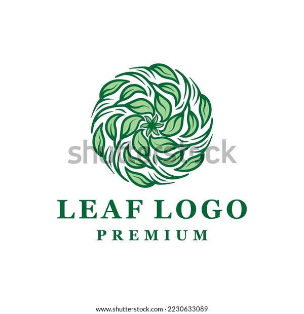 Leaf Circle Logo Design Vector Illustration Stock Vector (Royalty Free) 2230633089 | Shutterstock