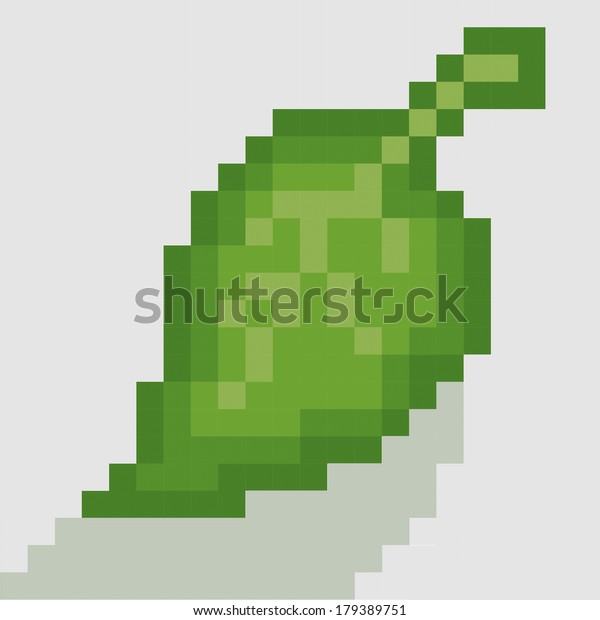 Leaf Pixel Art Stock Vector (Royalty Free) 179389751 | Shutterstock