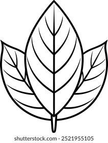 Leaf Vector Line Art Design Stock Vector (Royalty Free) 2521955107 ...