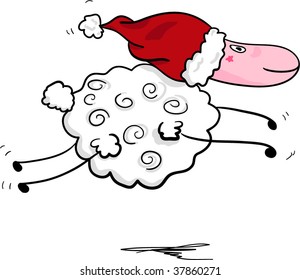 Leaping Sheep Stock Vector (Royalty Free) 37860271 | Shutterstock