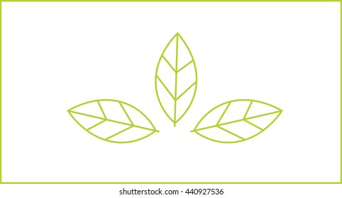 Leaves Line Vector Stock Vector (Royalty Free) 440927536 | Shutterstock