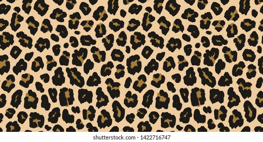 Leopard Print Brown Black Fur Seamless Stock Vector (Royalty Free ...