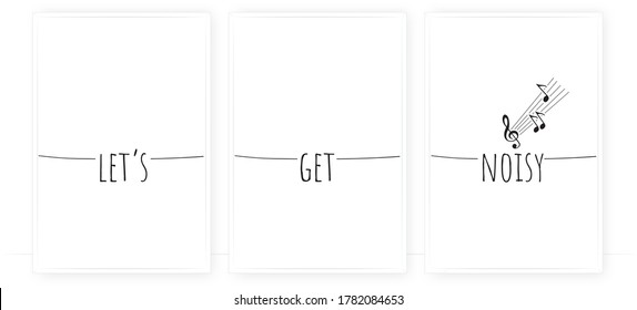 Lets Get Noisy Vector Fun Wording Stock Vector (Royalty Free ...