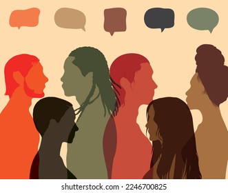 Lets Talk Community Concept Communication Chatting Stock Vector ...
