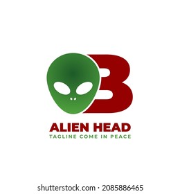 Letter B Alien Head Vector Logo Stock Vector (Royalty Free) 2085886465 ...