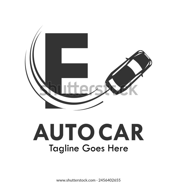 Letter E Car Vector Logo Template Stock Vector (Royalty Free ...