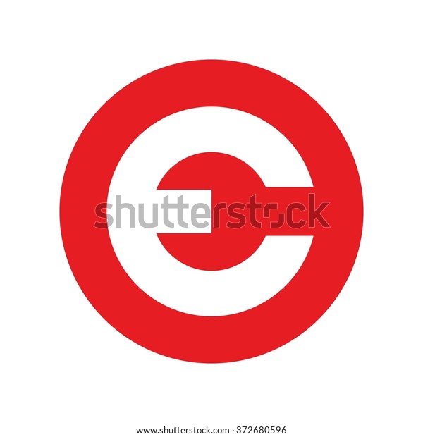Letter E Inside Circle Logo Vector Stock Vector (Royalty Free ...