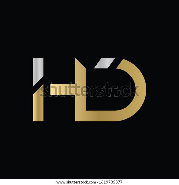 Letter Hd Logo Design Vector Template Stock Vector (Royalty Free ...