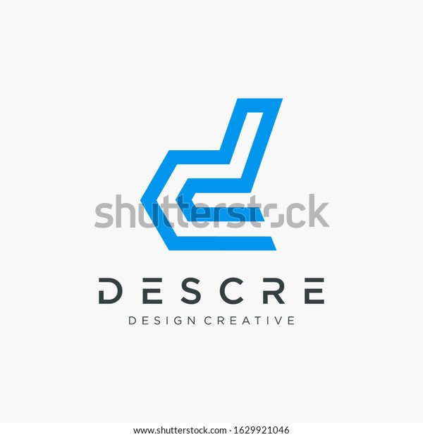 Letter Initial D Speed Logo Design Stock Vector (Royalty Free ...