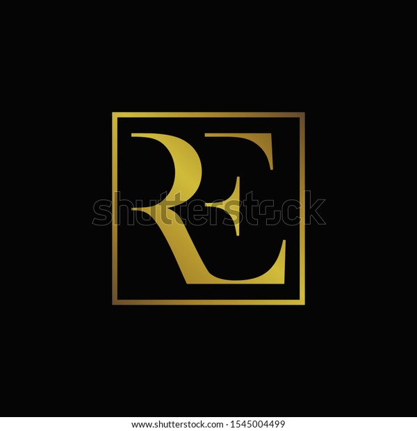 Letter R E Logo Vector Stock Vector (Royalty Free) 1545004499 ...