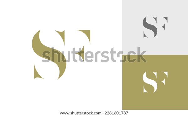 Letter Sf Initial Sf Monogram Logo Stock Vector (Royalty Free ...