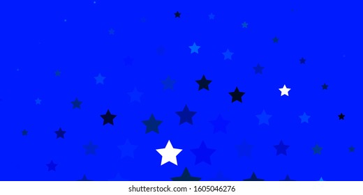 Beautiful Blue Stars On Blue Background Stock Vector (Royalty Free ...
