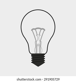 Simple Light Bulb Icon Lighting Stock Vector (Royalty Free) 1957238257 ...