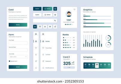 Light Collection Gradient Ui Ux Elements 库存矢量图（免版税）2352305153 | Shutterstock
