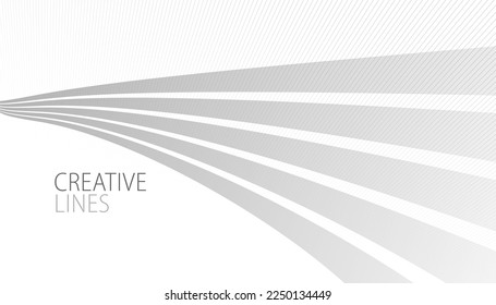 Light Grey Lines 3d Perspective Vector Stock Vector (Royalty Free ...