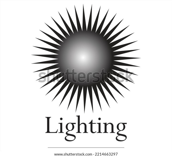 Lighting Logo Design White Background Template Stock Vector (Royalty ...