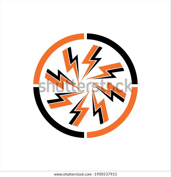 Lightning Circle Logo Vector Design Illustration Stock Vector (Royalty ...