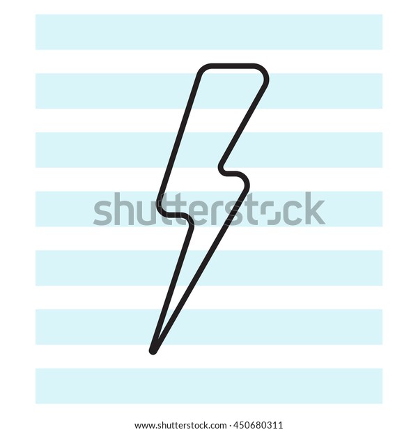 Lightning Line Icon Stock Vector (Royalty Free) 450680311 | Shutterstock