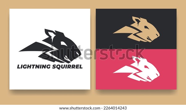 Lightning Squirrel Head Drawing Vector Illustration Stock Vector ...