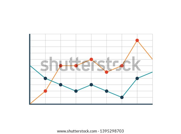 Line Chart Multicolored Isolated Vector Business Stock Vector (Royalty ...