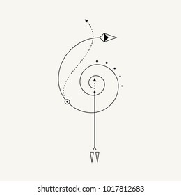 Line Dot Tattoo Vector Art Stock Vector (Royalty Free) 791603806 ...